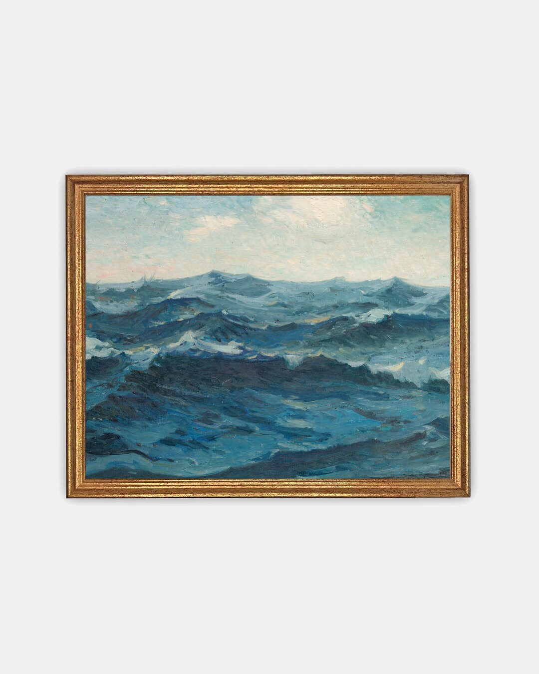 Printable Vintage Ocean Waves | Antique Oil Painting | | Vintage Living ...