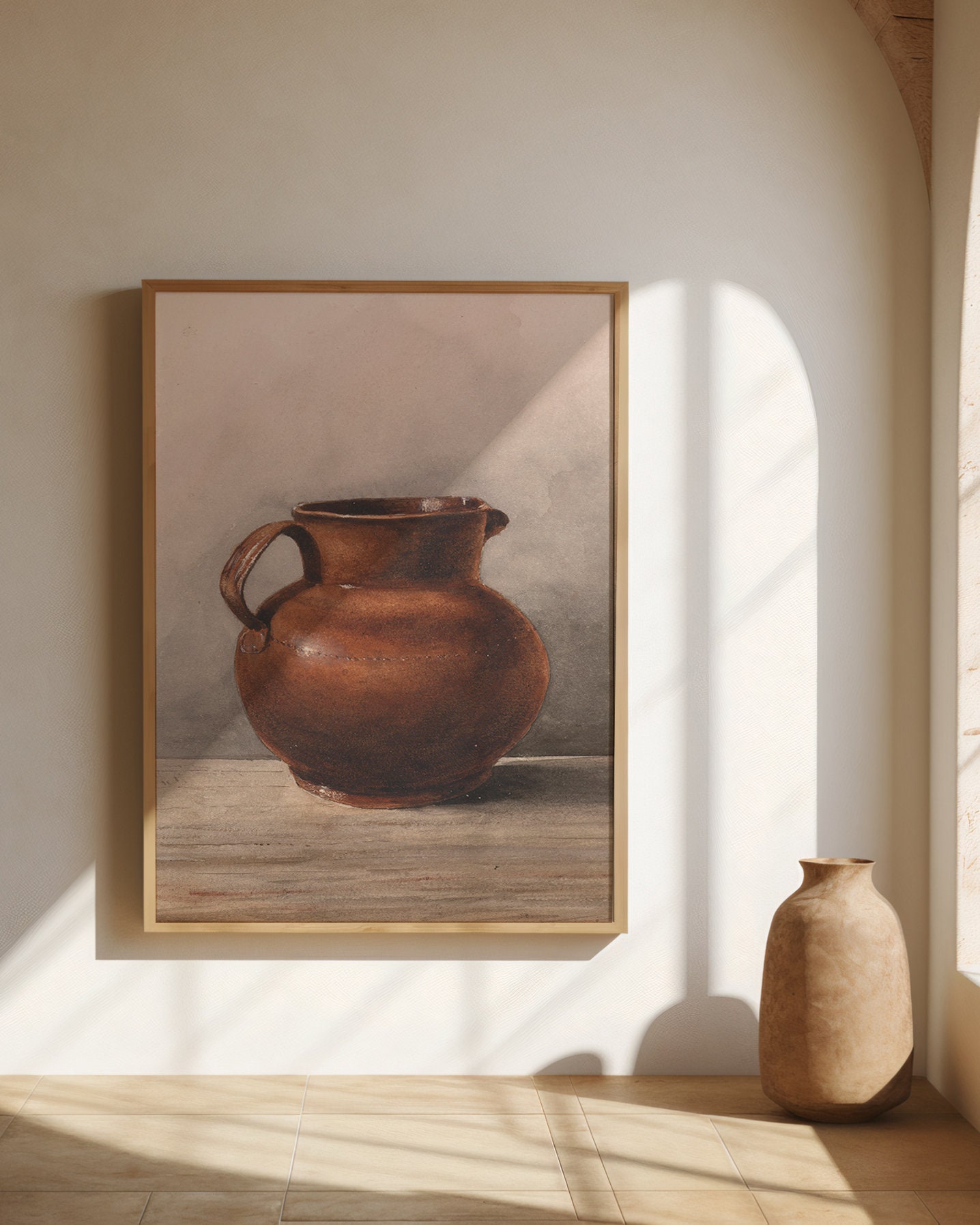 Printable Vintage Jug Painting | Antique Oil Painting | | Vintage ...