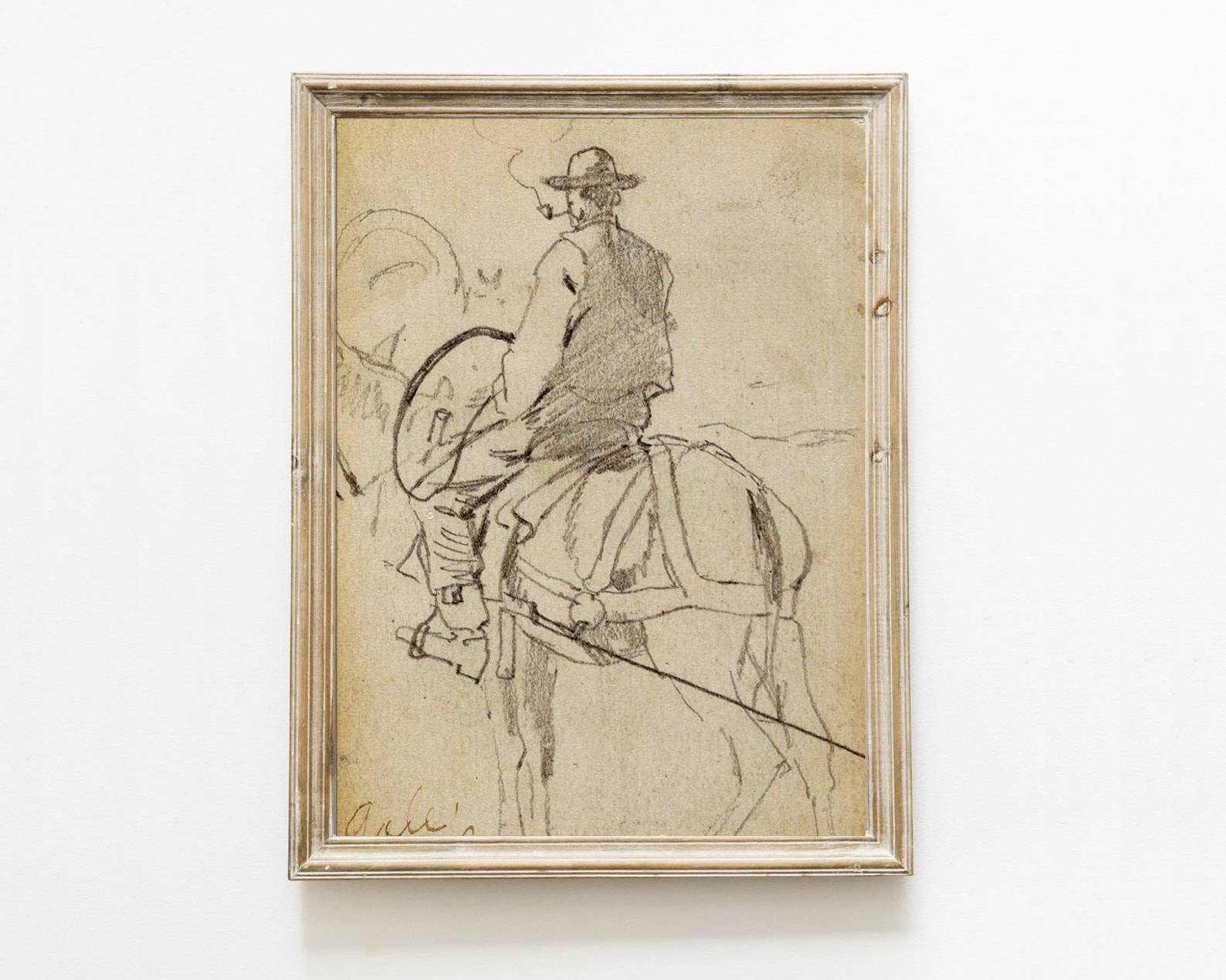 Wild West Printable Cowboy on Horseback Southwest Desert Rancher ...