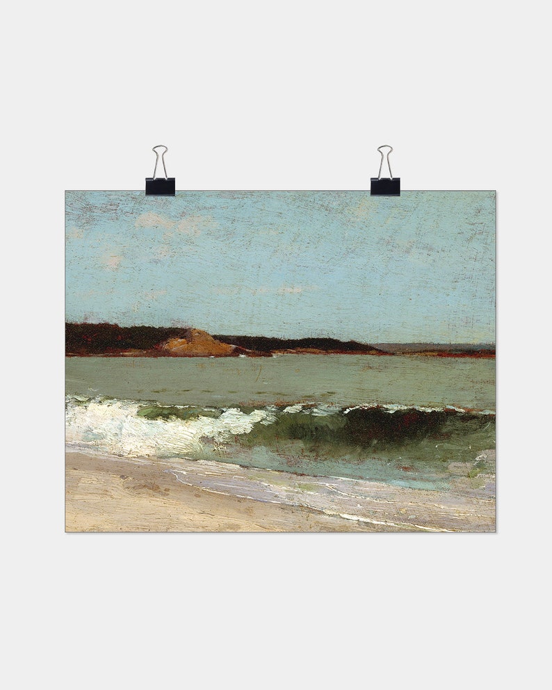 Printable Vintage Sea Ocean Waves | Antique Oil Painting | Vintage Art ...