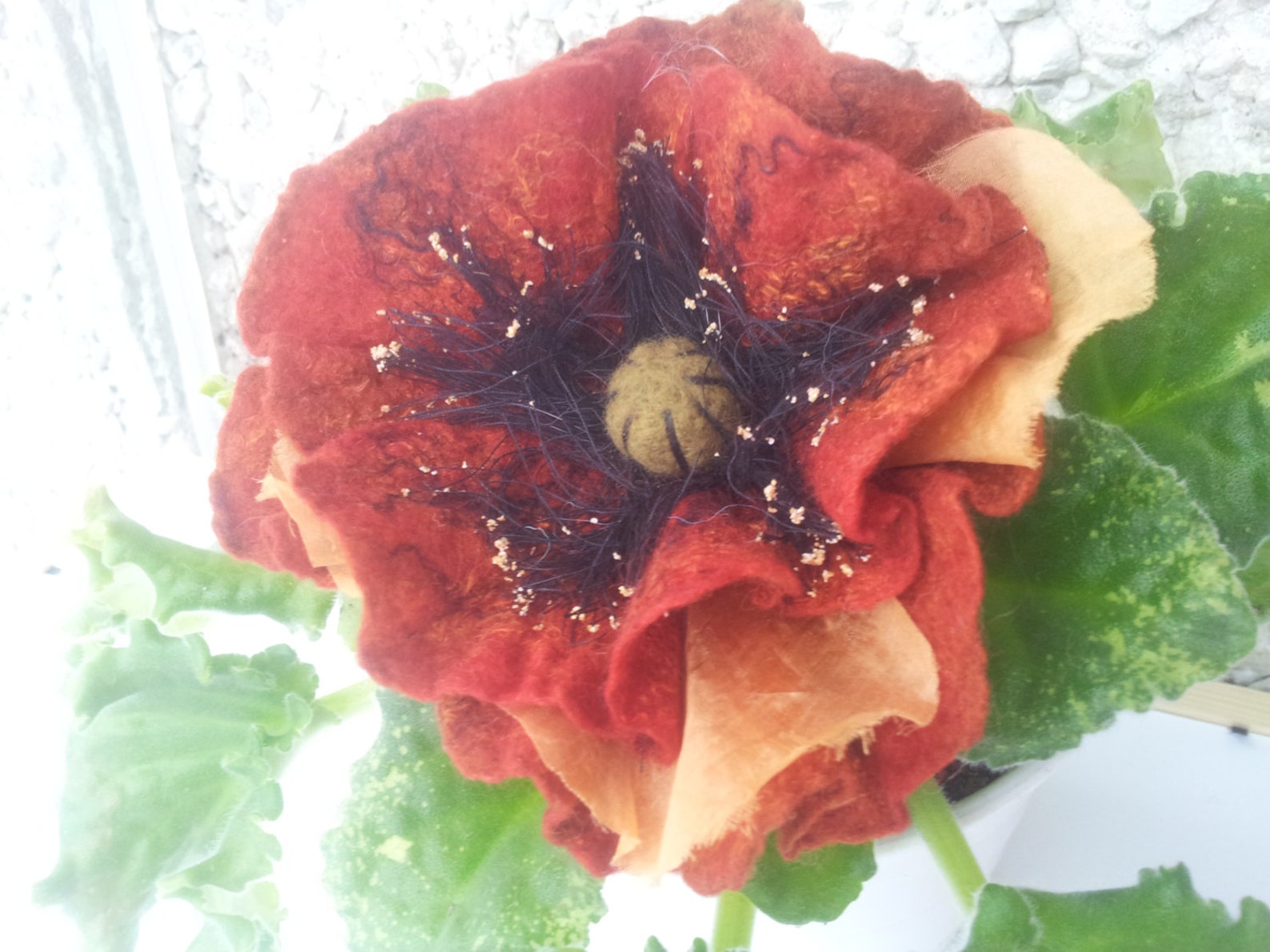Felted Flower, Hand Felted Brooch, Wool Jewelry Felted Brooch - Etsy