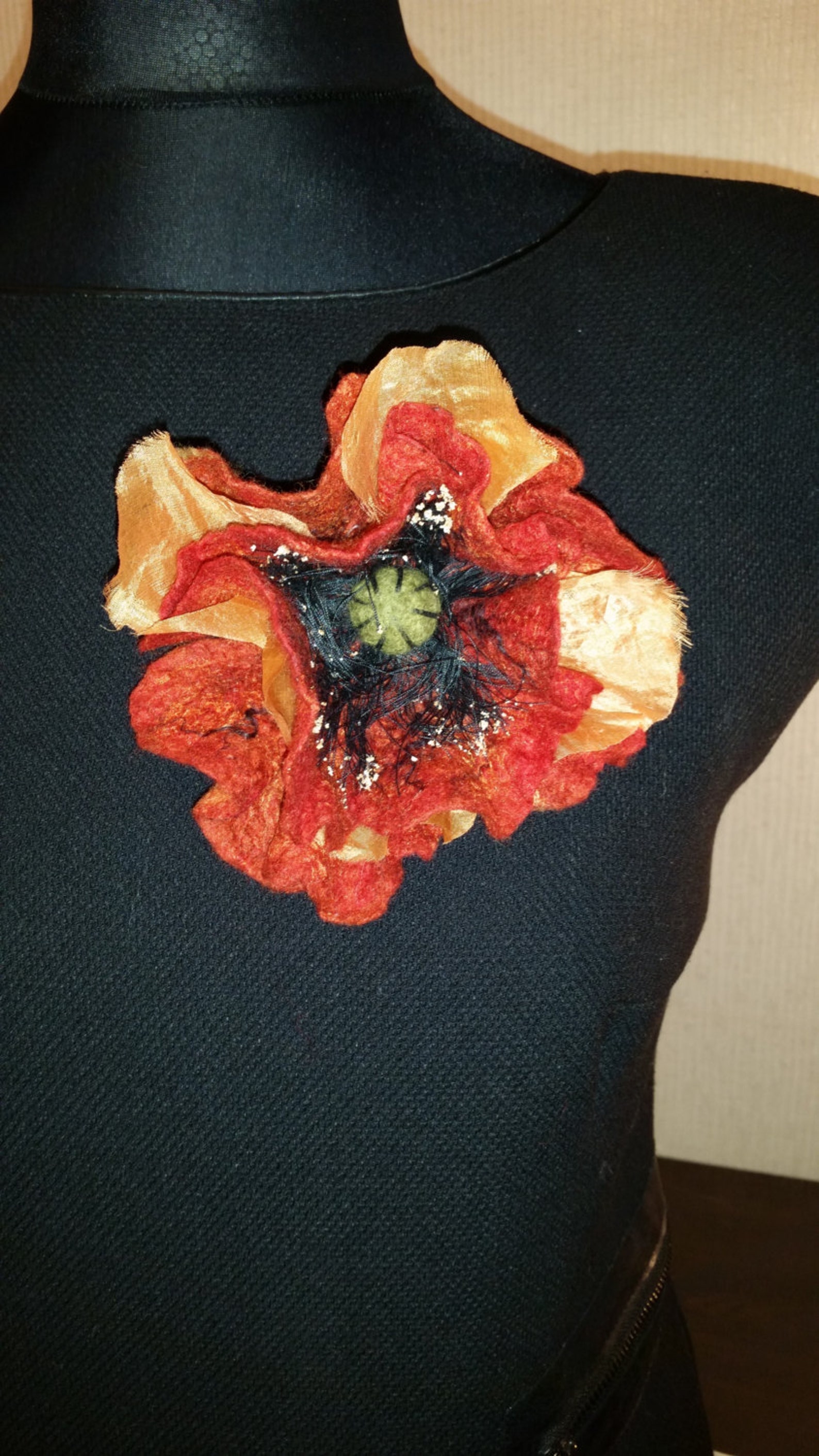Felted Flower, Hand Felted Brooch, Wool Jewelry Felted Brooch - Etsy