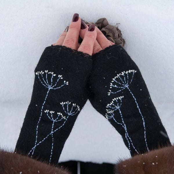 Wool Felted Mittens - Etsy