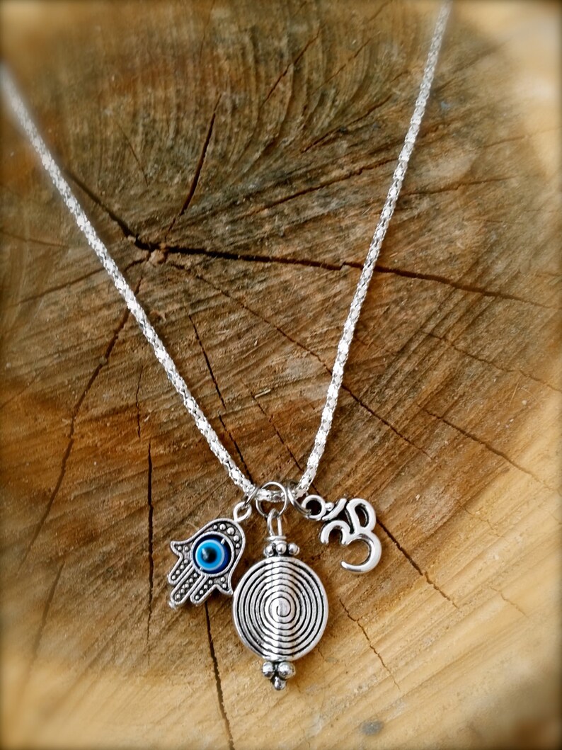 Life Karma is Good Hamsa Evil Eye Hand OM Celtic Spiral | Etsy