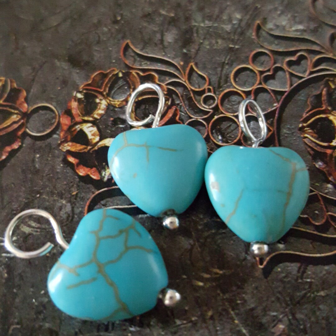 INTERCHANGEABLE Belly Ring Turquoise Heart Body Piercing Jewelry ...