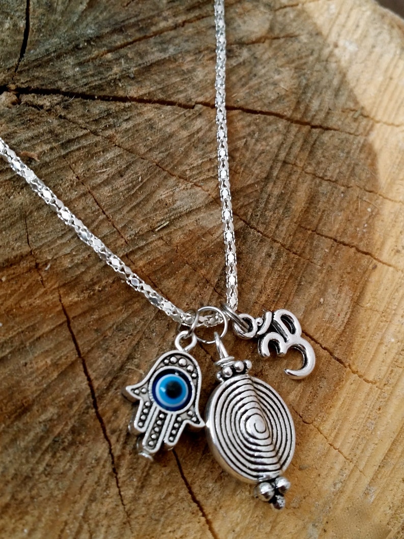 Life Karma is Good Hamsa Evil Eye Hand OM Celtic Spiral - Etsy