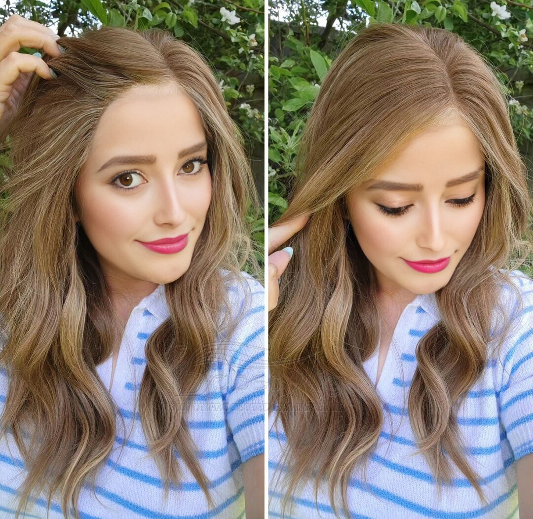 Glueless Lace Front Human Hair Wig 100% Remy Hair Wavy Hair Wigs ...