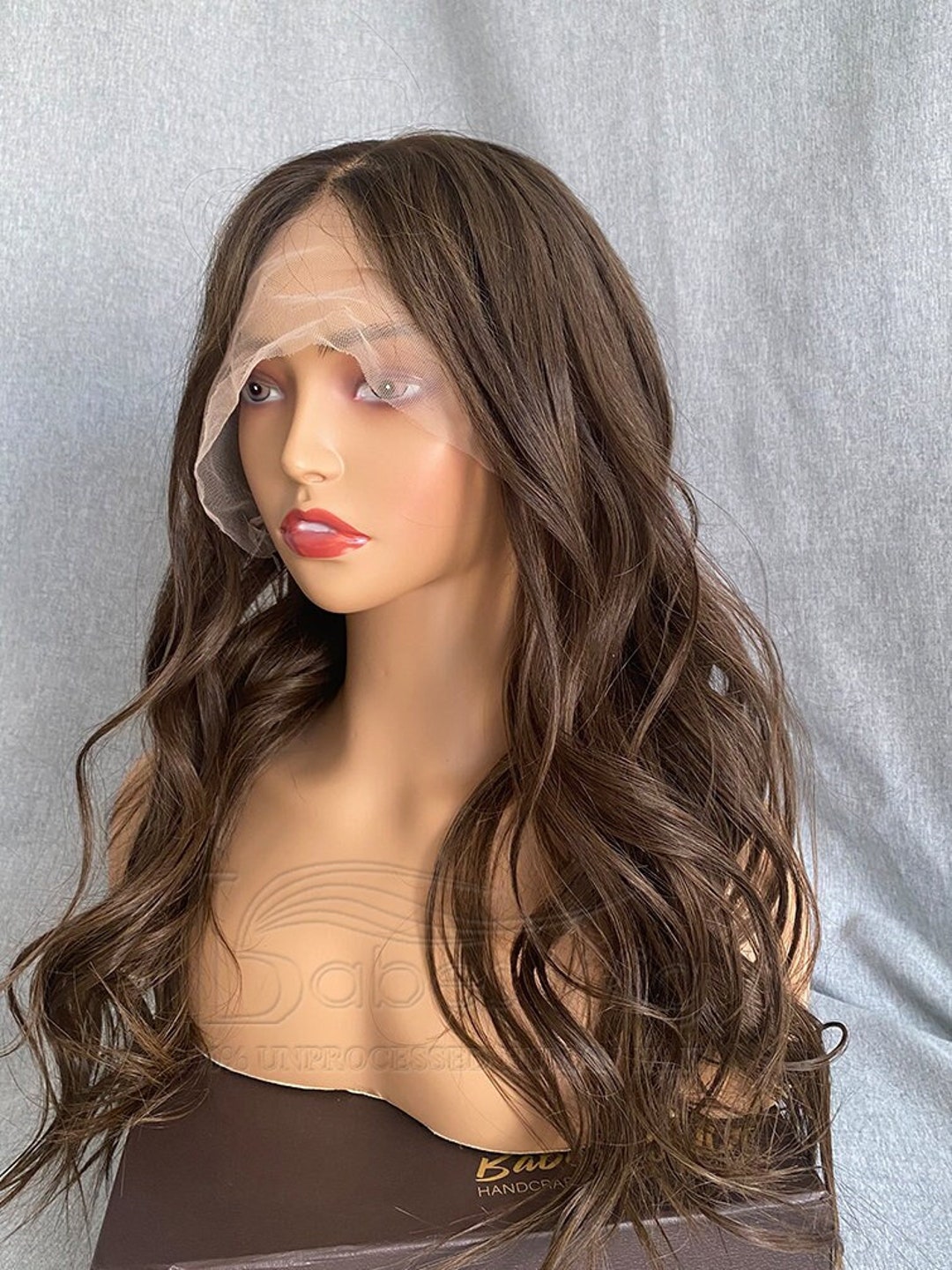 Best Human Hair Lace Front Wigs Wavy Light Brown Lace Wig For White