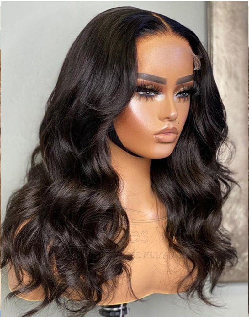 Natural Color Human Hair Lace Front Wigs 100% Remy Human Hair - Etsy