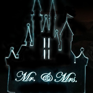 LED Fairytale Table Number - Carriage OR Castle - Glow - Illuminated ...