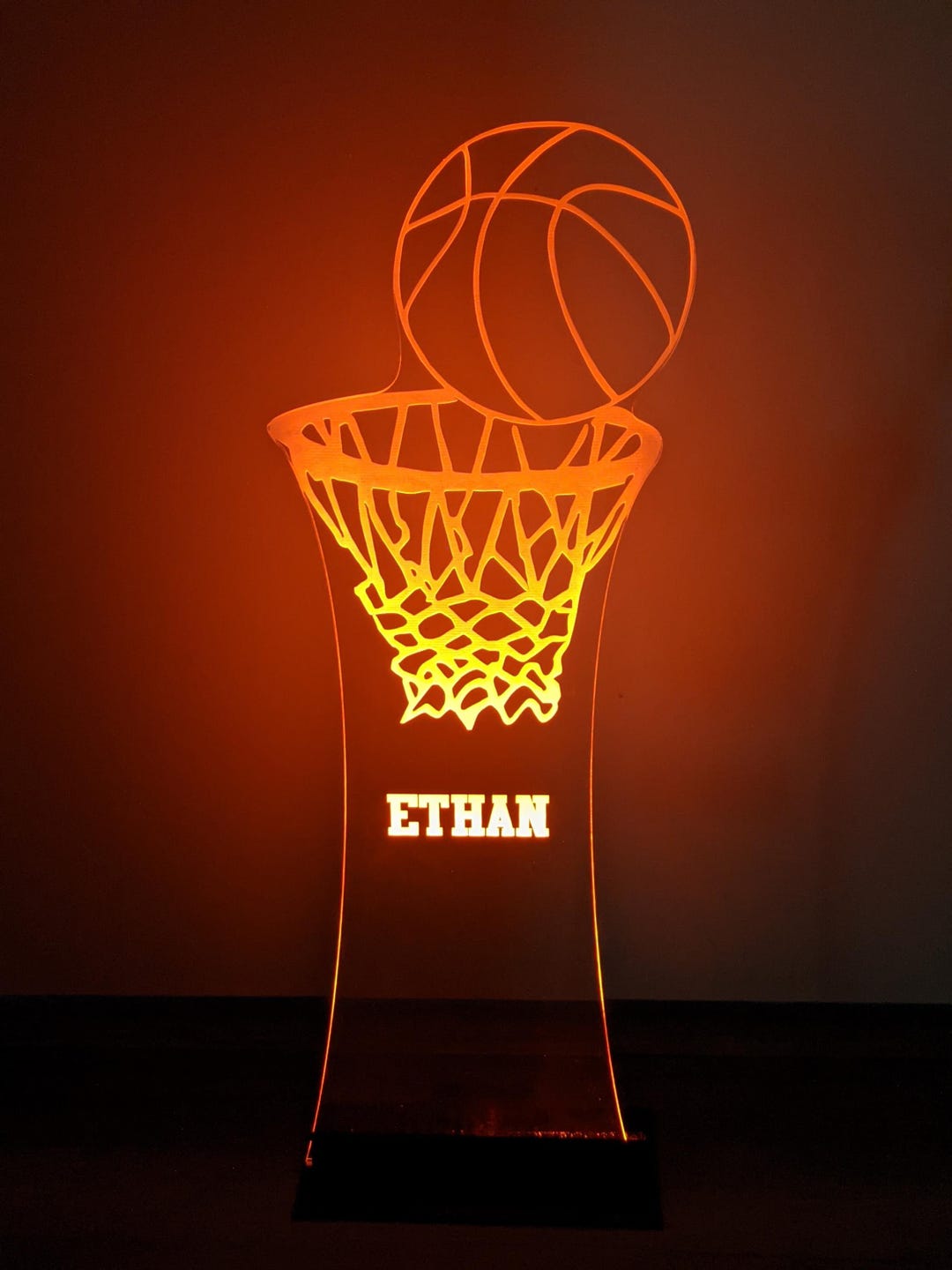 LED Basketball Hoop Centerpiece: Engraved Bar Mitzvah/birthday Decor - Etsy