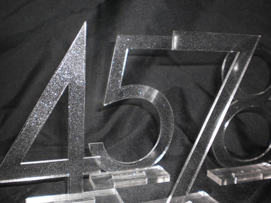 Glitter Cut Table Numbers Sparkle Customized to Your Font - Etsy