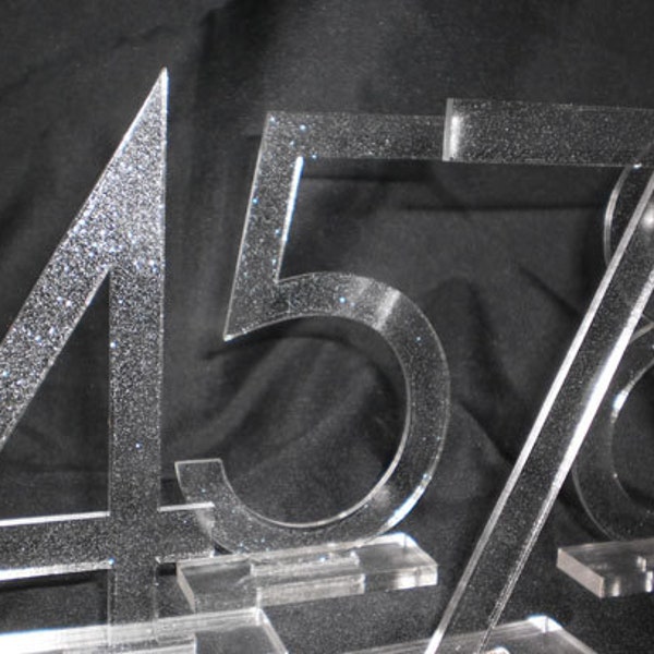 Silver Sparkle Table Numbers - Etsy