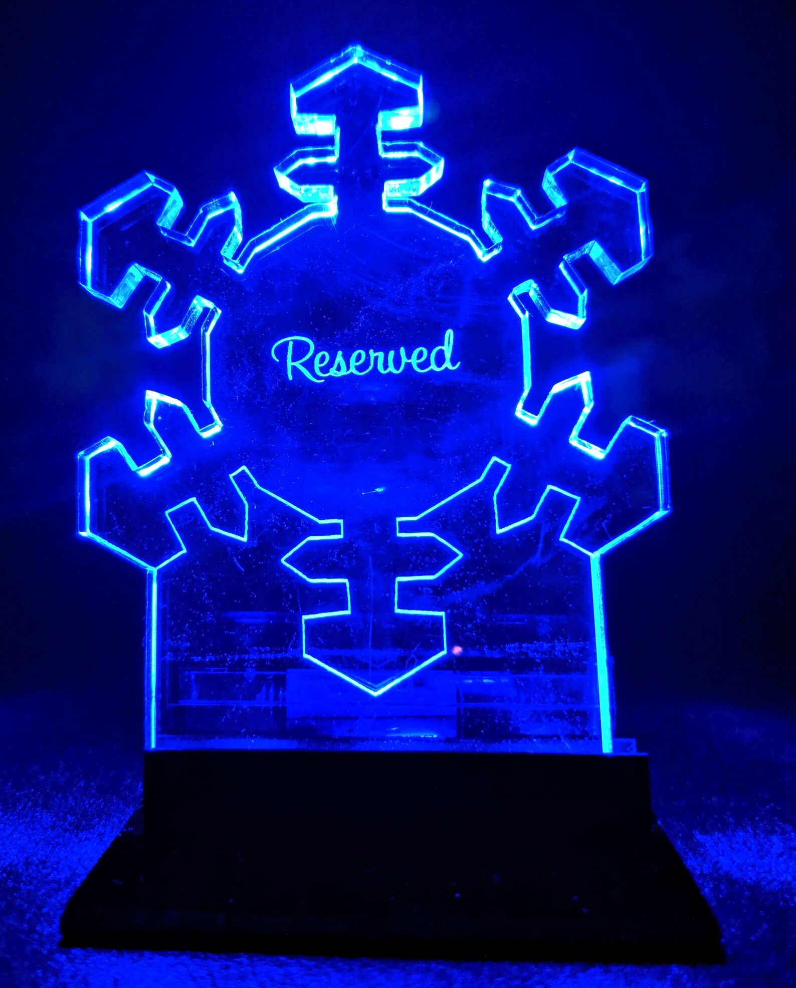 LED Place Card - Illuminated - Engraved - Custom Light up - Theme Bar ...