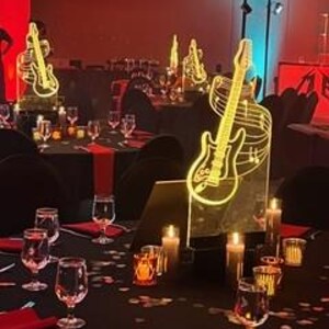 Custom Created LED Guitar Tall Light up Centerpiece - Instruments ...