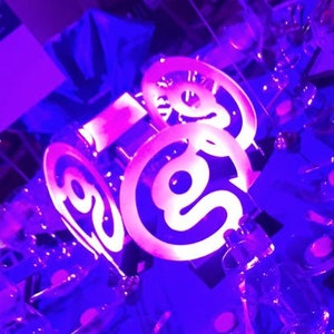 CORPORATE LOGO Illuminated Centerpiece - Corporate Branding - 12" Round ...