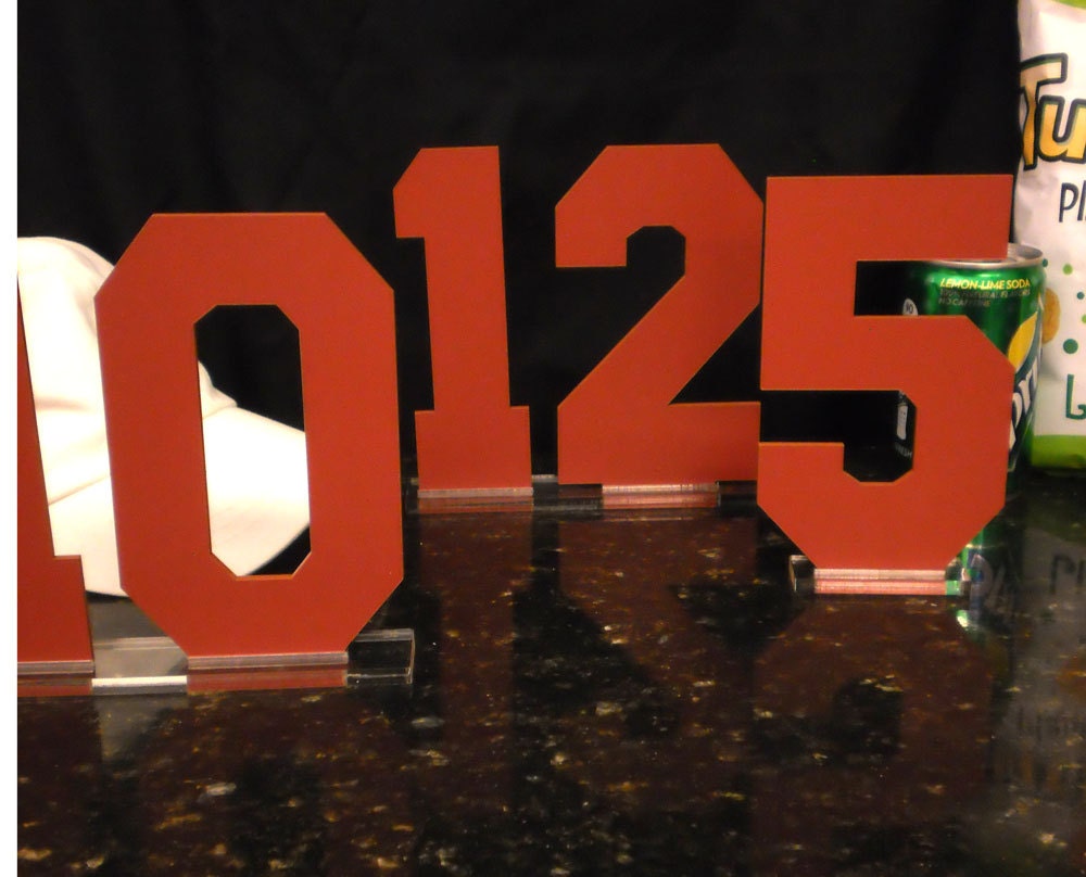 Cut Table Numbers CLEAR or COLOR Acrylic Customized to - Etsy