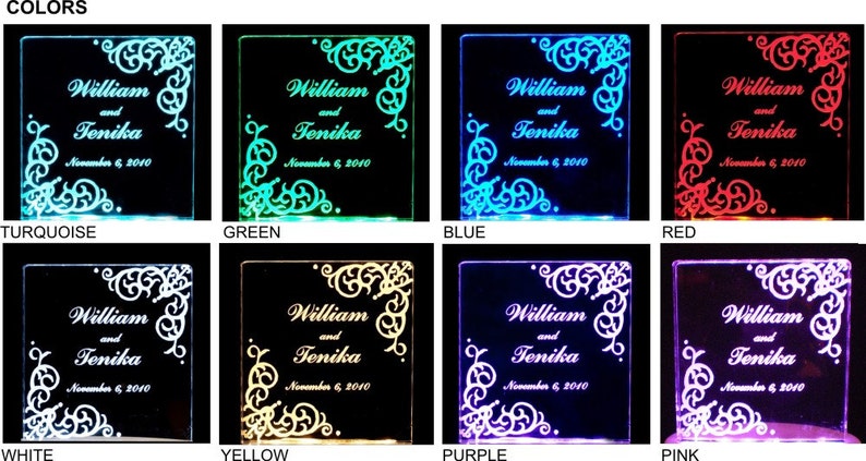 Custom LED Logo Sign: Engraved Acrylic Event Table Decor - Etsy