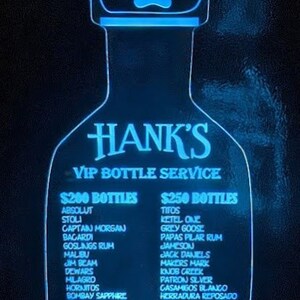 LED BAR Sign Bar MENU Signs With On/off Switch Base 8x10 Convention ...