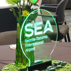 CORPORATE LOGO Illuminated Centerpiece - Corporate Branding - 12" Round ...