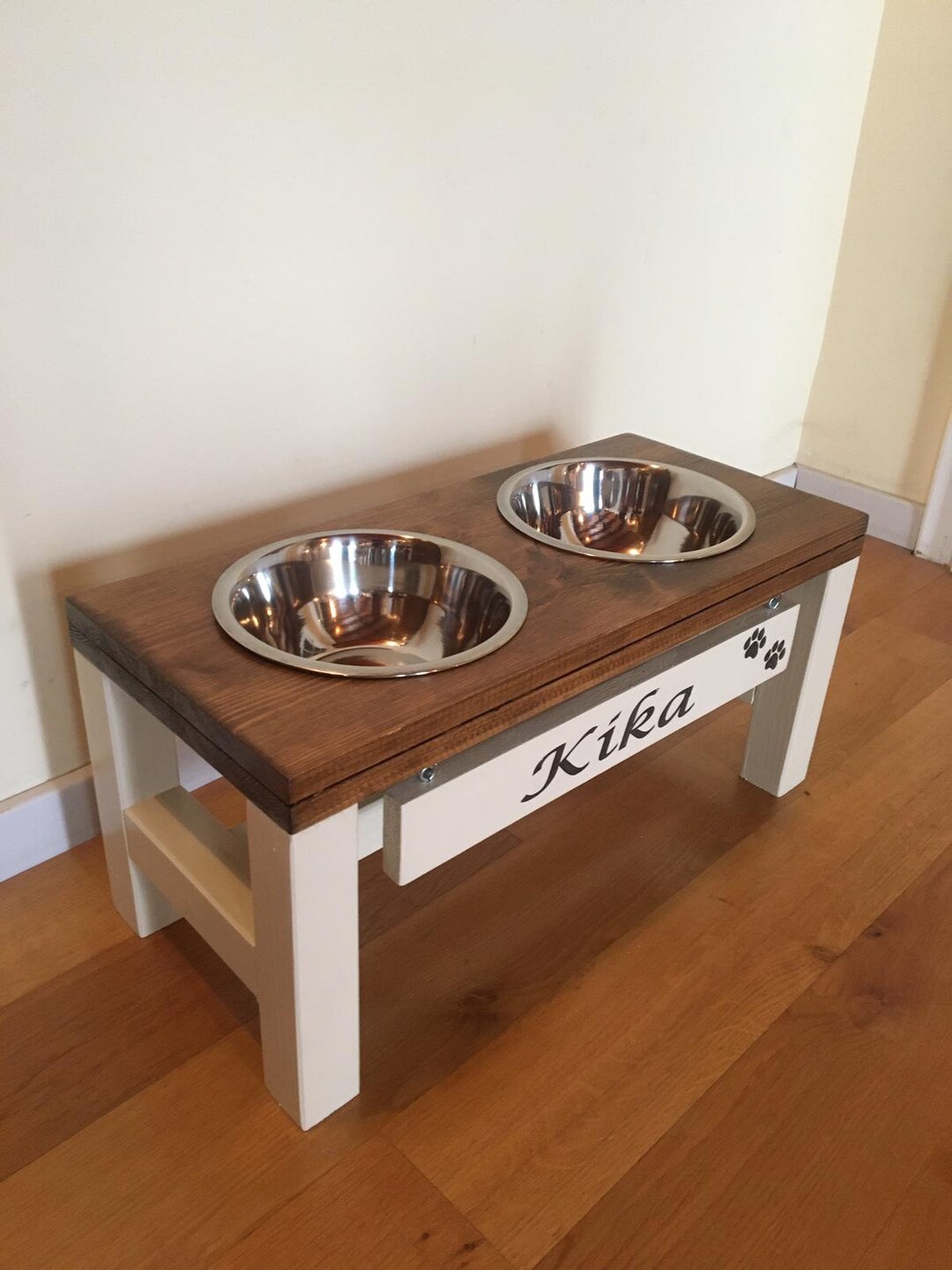 Large Dog Bowl Stand -personalized Dog Bowl Stand - Farmhouse Style ...