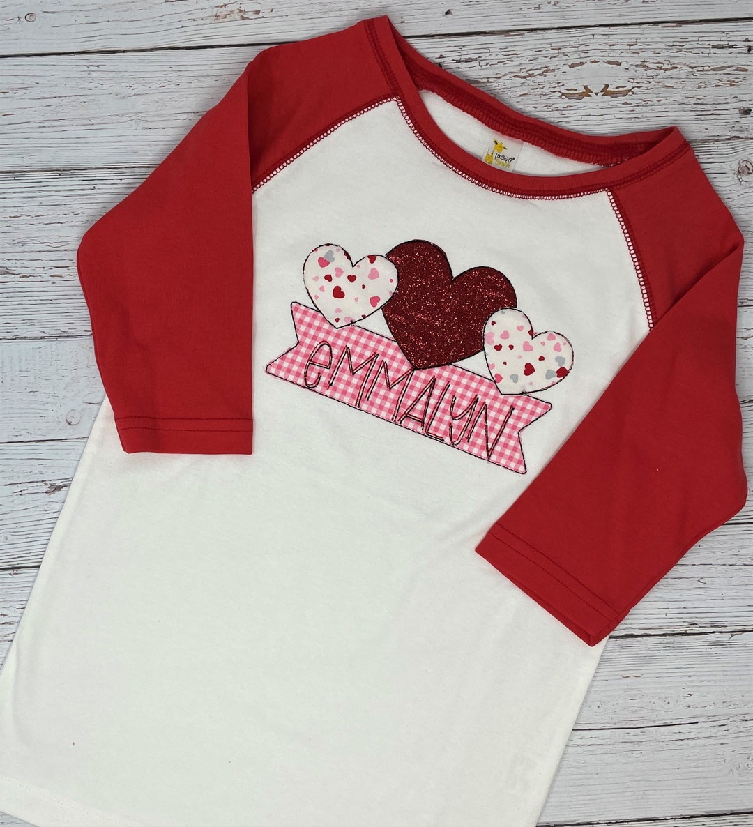Personalized Girls Pink Heart Valentine Shirt, Valentines Day Shirt for ...