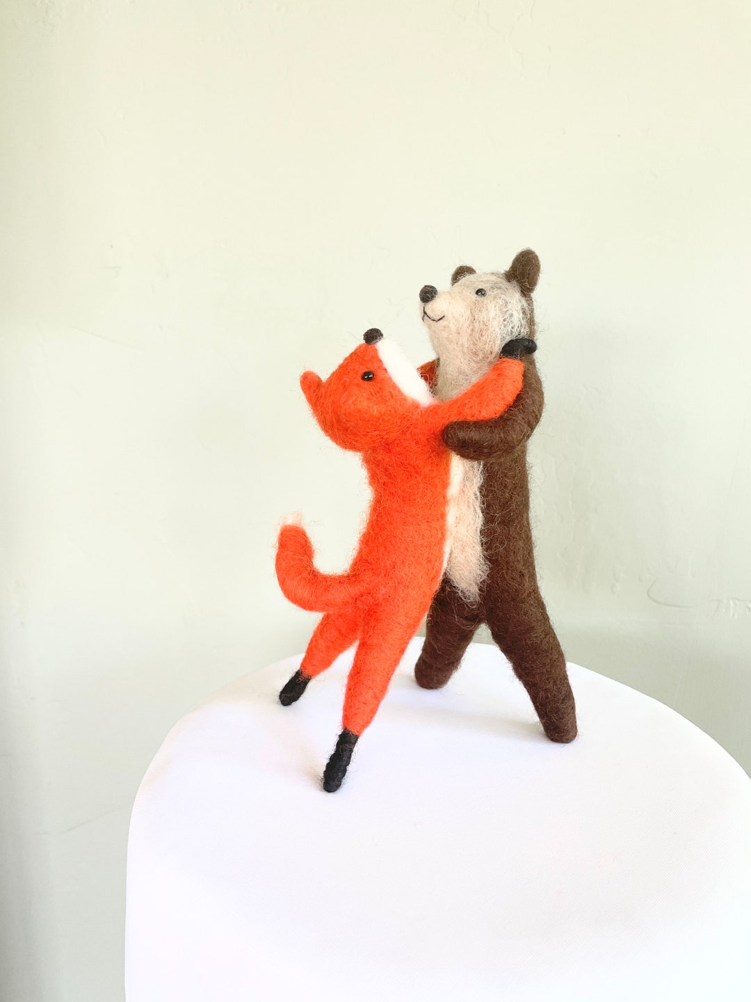 Tango Figurine Fox and Bear Cake Topper Woodland Wedding Cake Topper ...