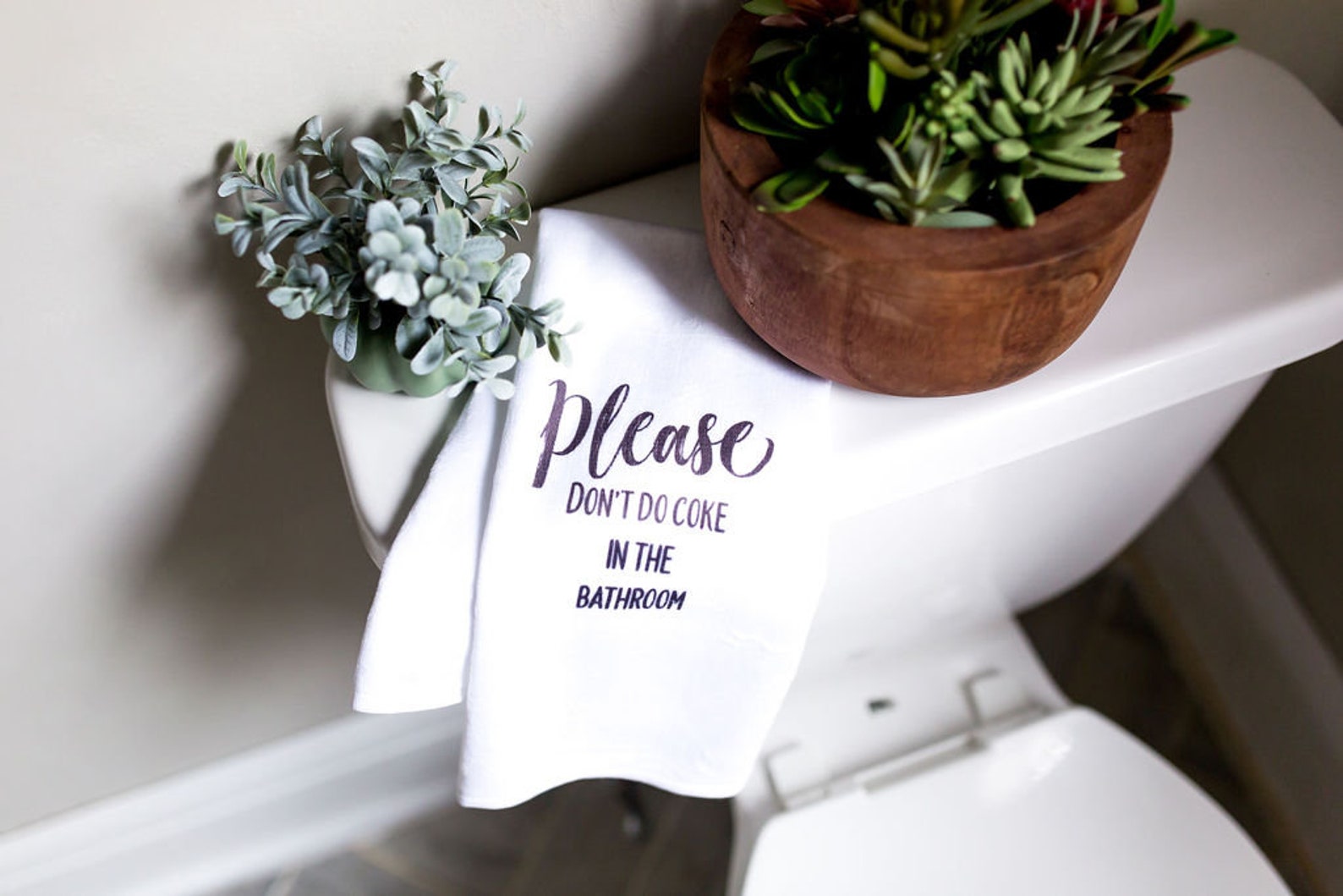 Funny Bathroom Hand Towel Get Naked Just Kidding This is a | Etsy