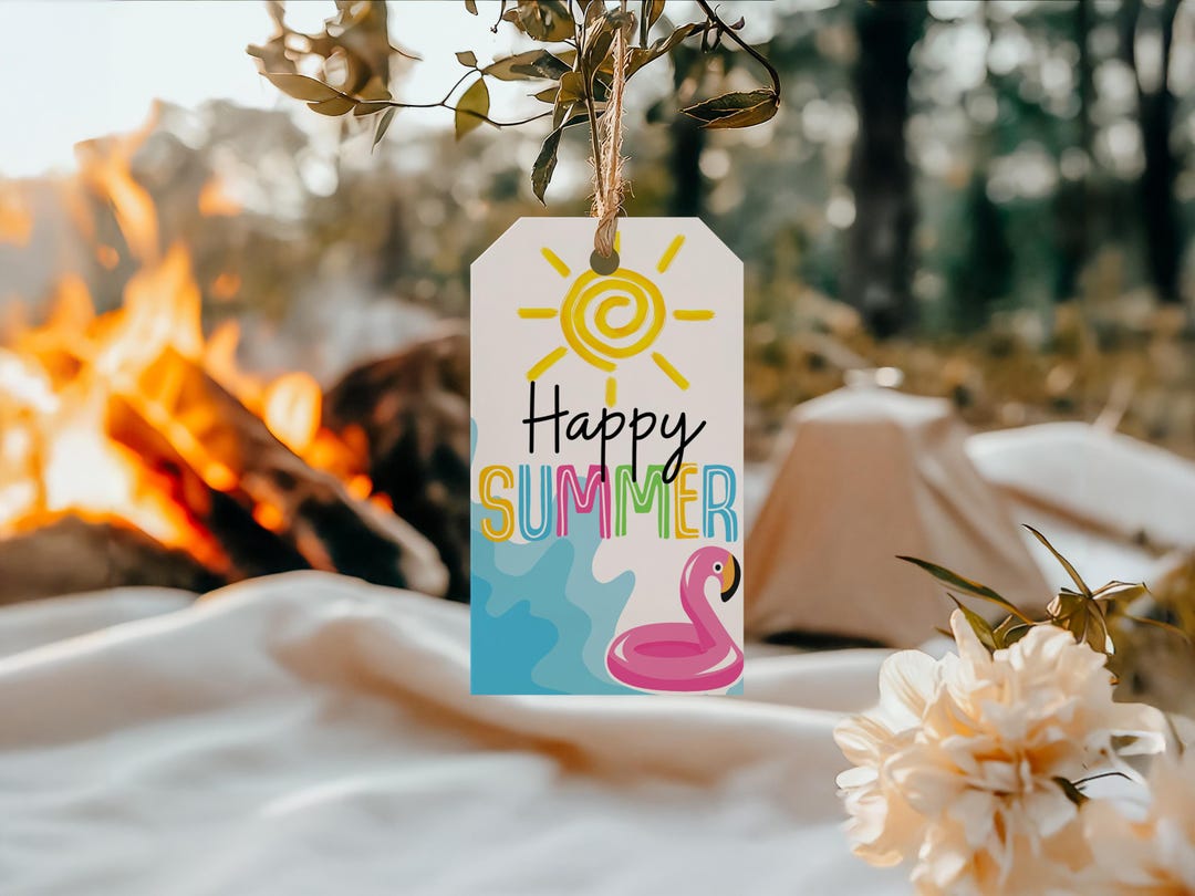 Happy Summer Gift Tag: Printable End-of-school Year Tag (PDF Download ...