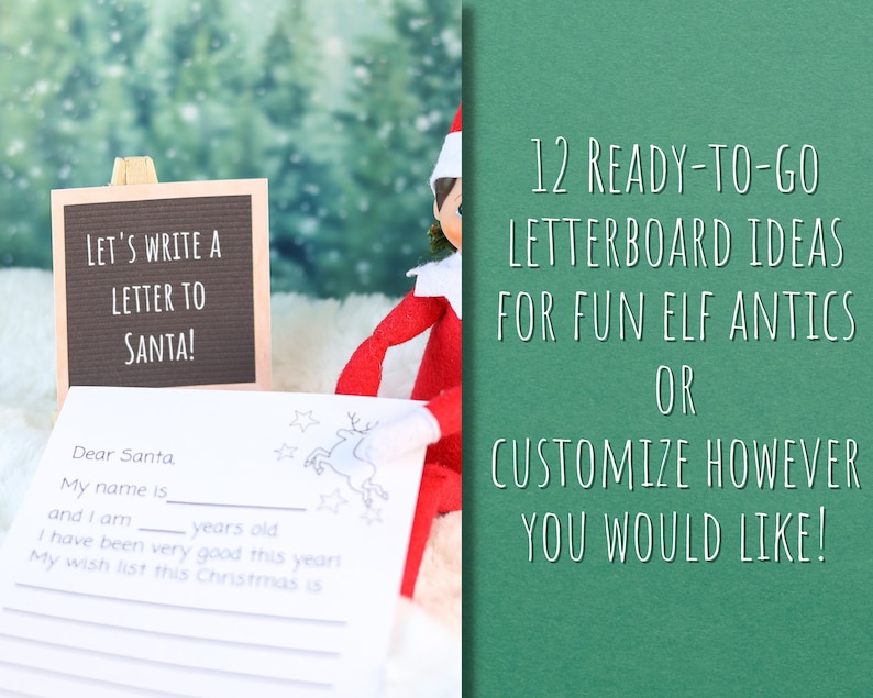 Printable Elf Letterboards Elf Signs Printable Elf Props - Etsy