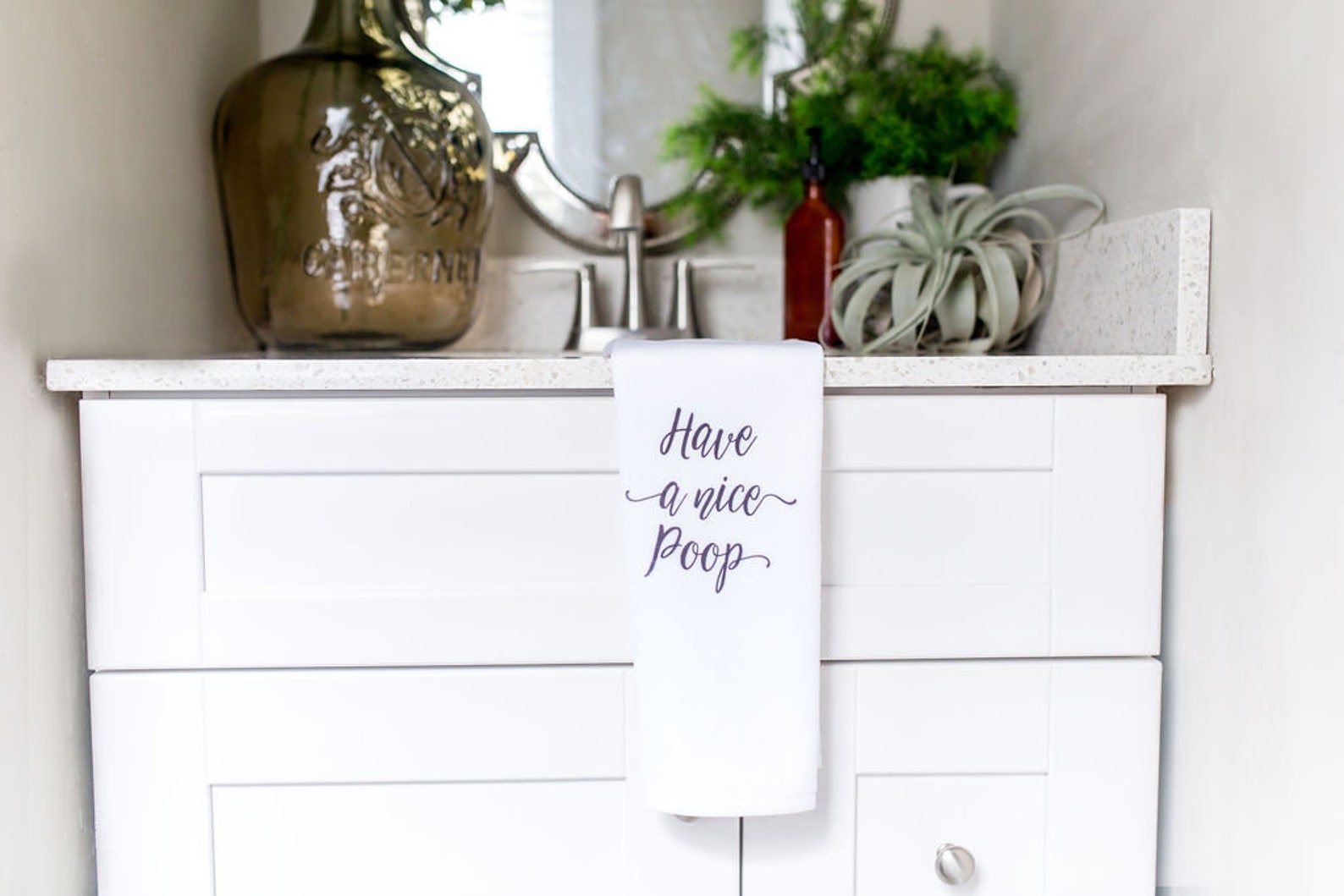 Funny Bathroom Hand Towel Get Naked Just Kidding This is a - Etsy