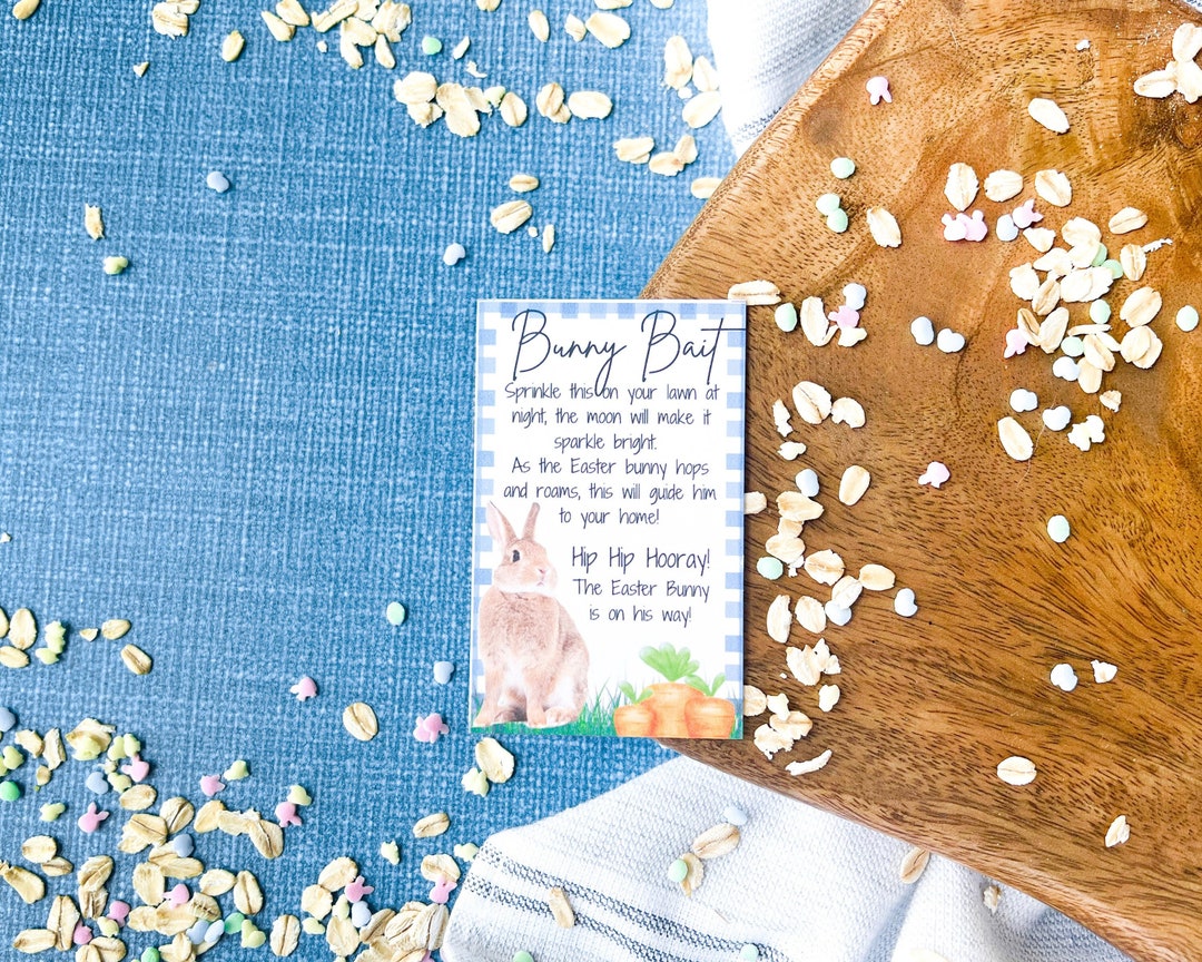 Bunny Bait Easter Gift Tag, Printable Easter Tag, Sunday School Craft ...