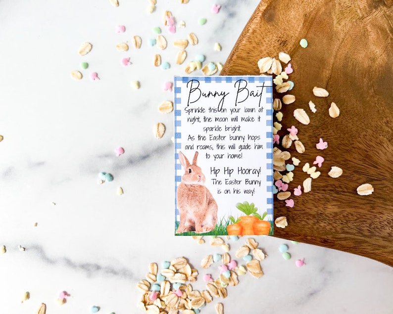 Bunny Bait Easter Gift Tag, Printable Easter Tag, Sunday School Craft ...