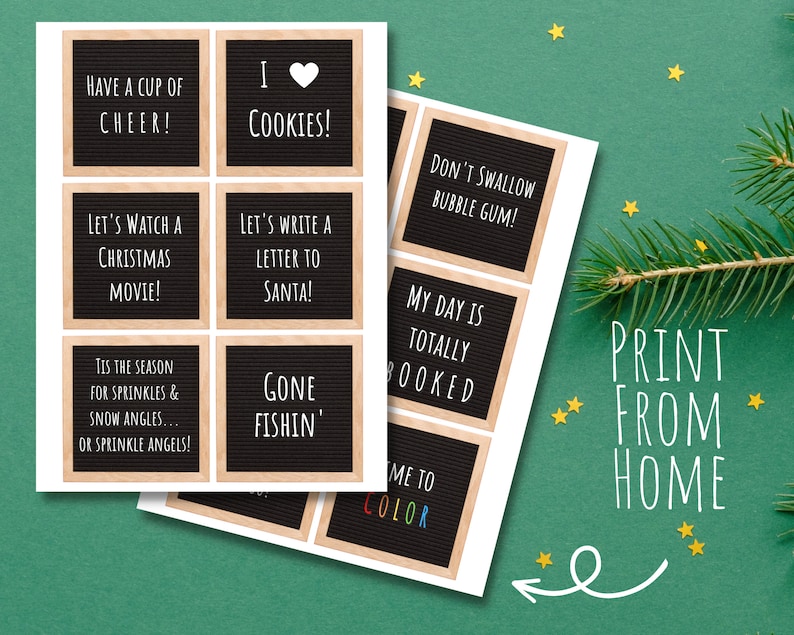 Printable Elf Letterboards Elf Signs Printable Elf Props - Etsy