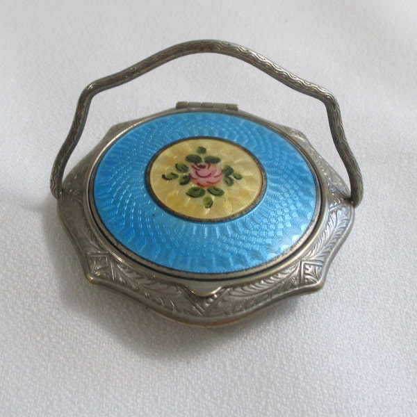 French Enamel Compact - Etsy