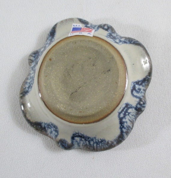 Rare Vintage Tiny Studio Art Pottery Ruffle Rim Salt … - Gem