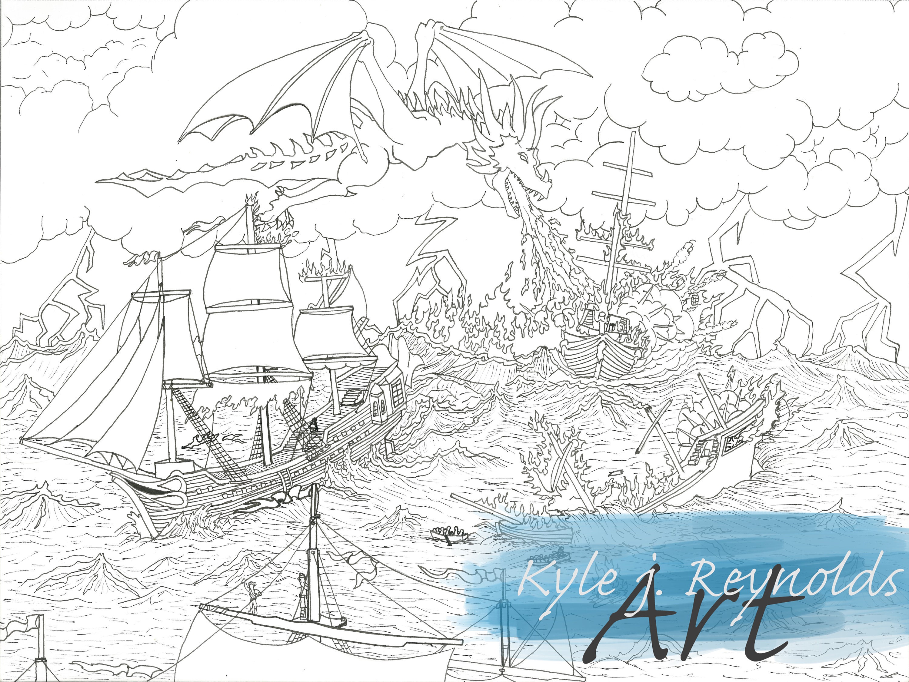 Sea Dragon Coloring Pages
