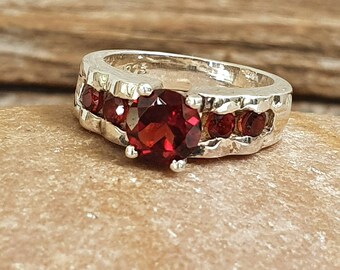 Red Cz Ring - Etsy