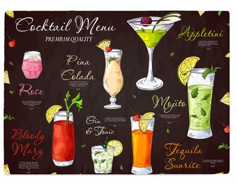 Cocktail Menu Board - Etsy UK