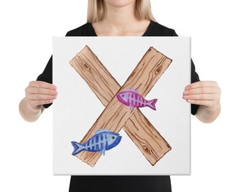 X Ray Fish Canvas - Etsy