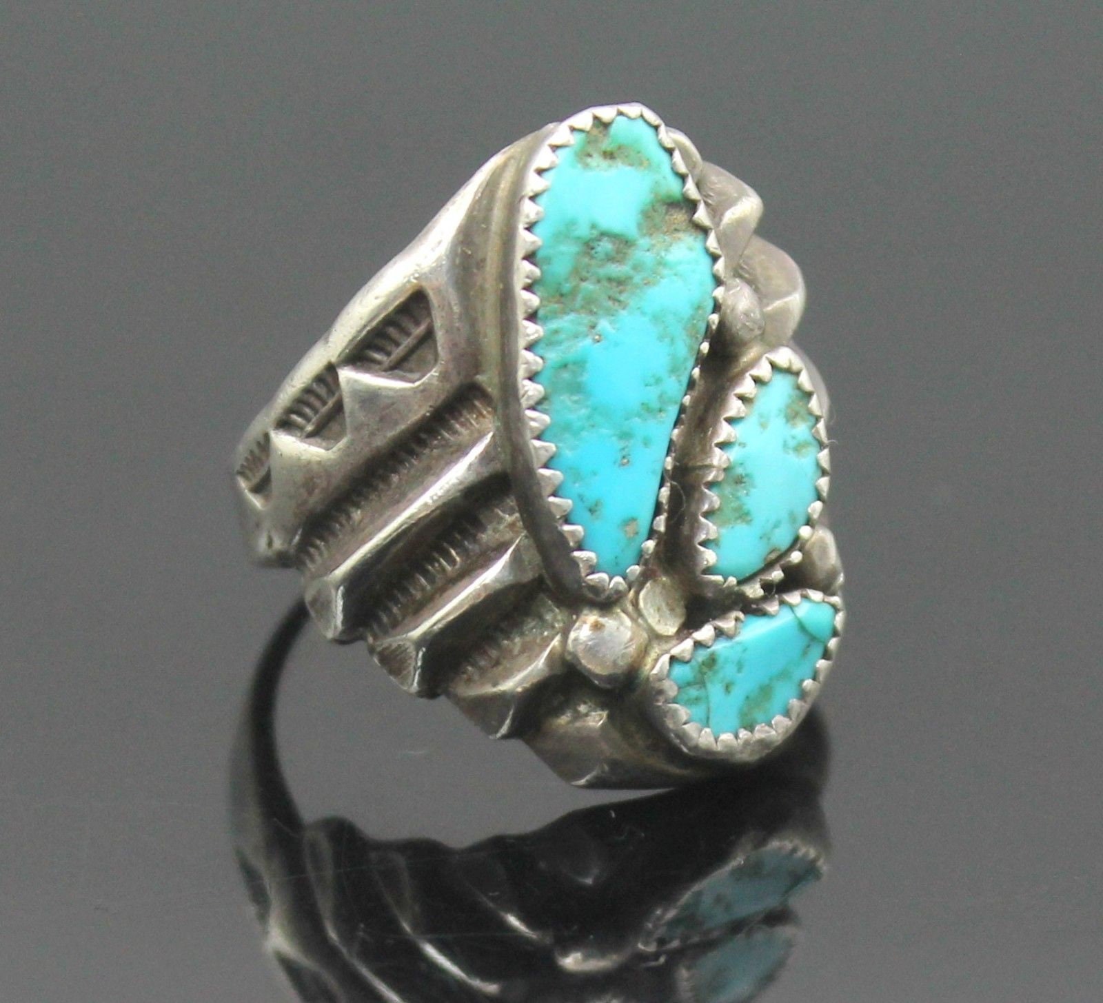 Handcrafted by Native American Silversmith FL JR Vintage Genuine ...