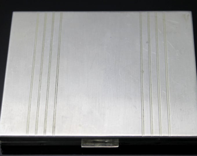 Sterling Silver Etched Floral Compact Designed by Elgin C 1960 - Etsy