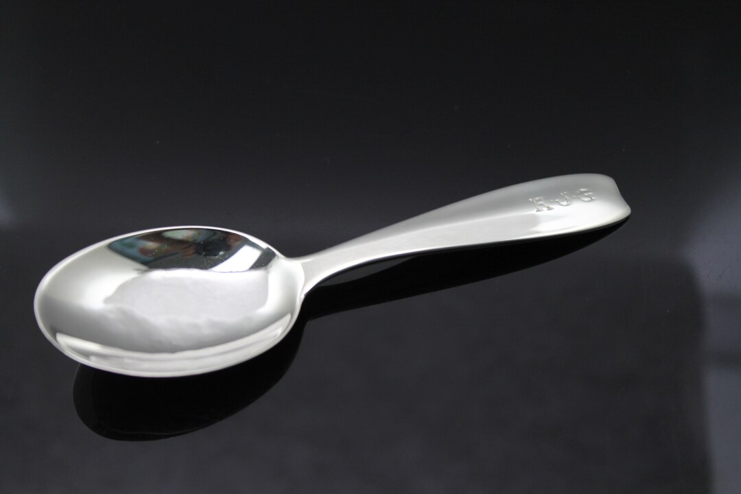 Vintage Tiffany & Co Sterling Silver Baby Spoon Engraved R.j.g(pouch ...
