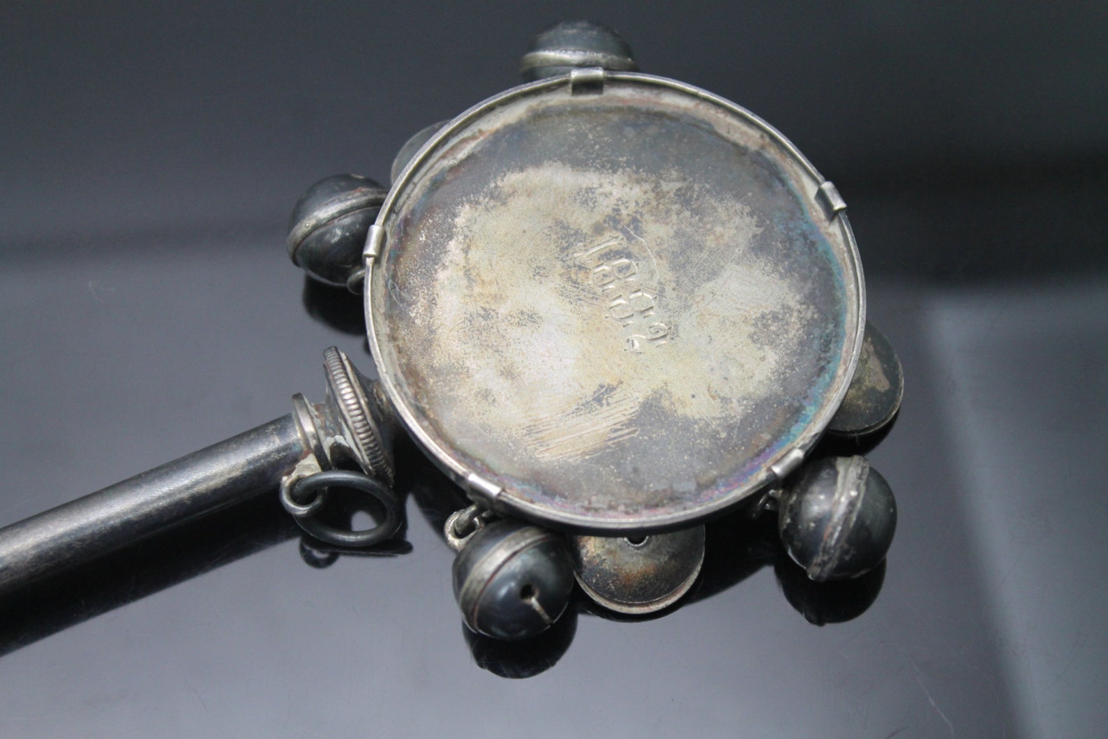 RARE Antique VICTORIAN ERA Solid Sterling Silver Baby Rattle With Bells ...