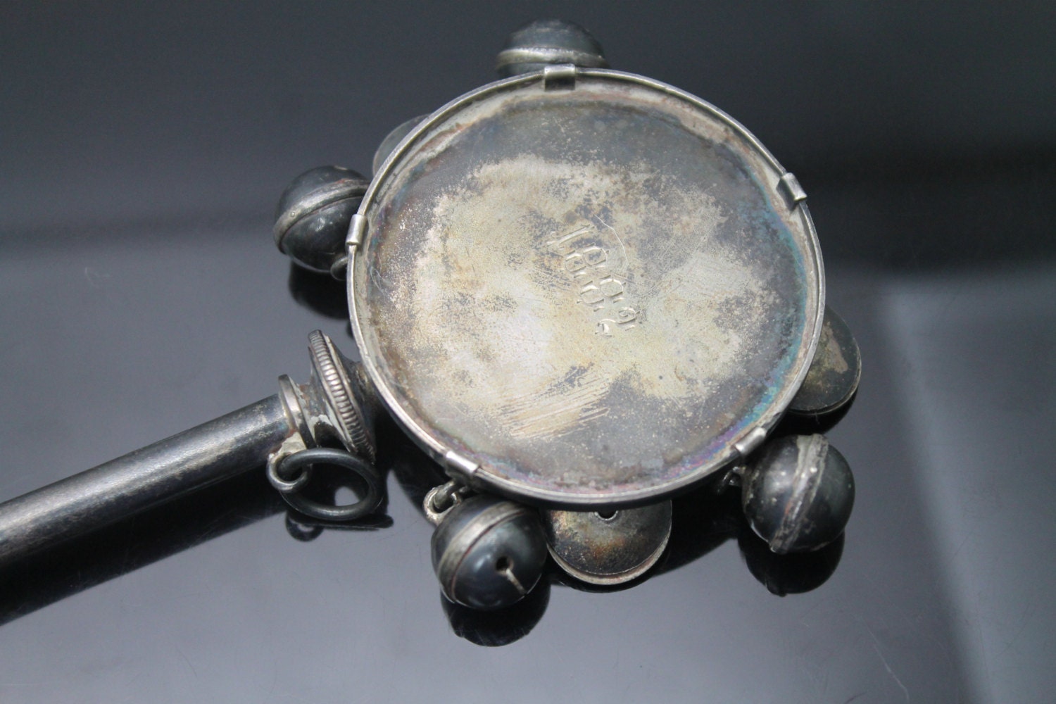 RARE Antique VICTORIAN ERA Solid Sterling Silver Baby Rattle With Bells ...