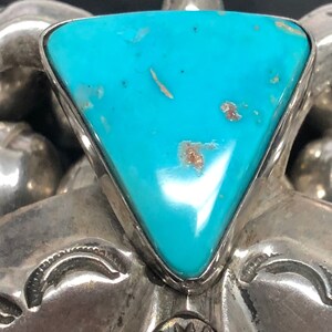 Handcrafted by Native American Silversmith Vintage Genuine Turquoise ...