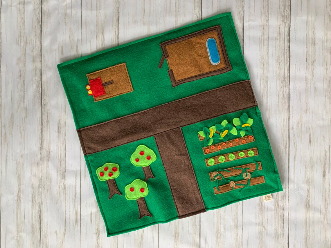 REVERSIBLE Homestead/river Play Mat Farming Playscape River - Etsy