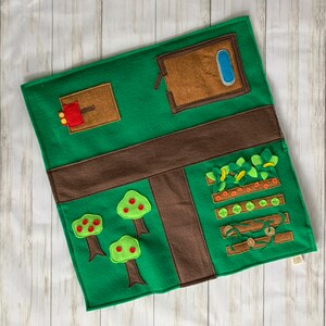 REVERSIBLE Homestead/river Play Mat, Farming Playscape, River Felt Play ...