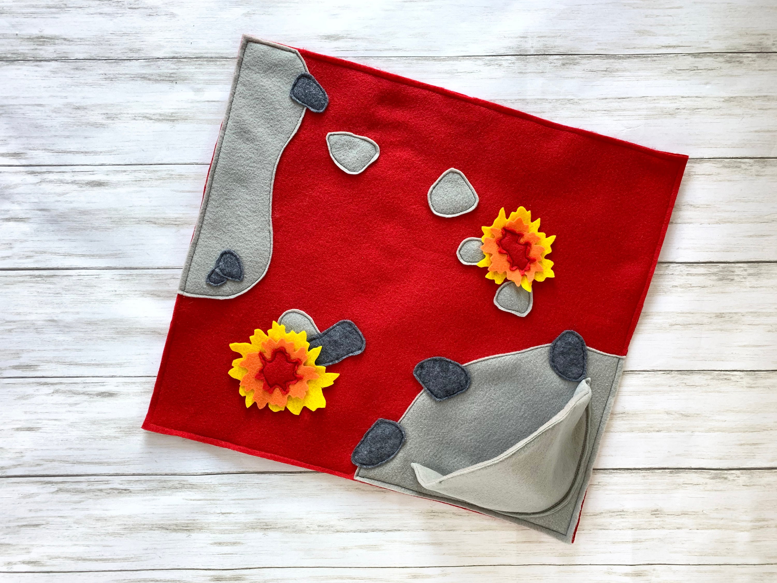 Fantasy Play Set, Lava, Playscape, Felt Play Mat, Felt Playmat, Eco ...