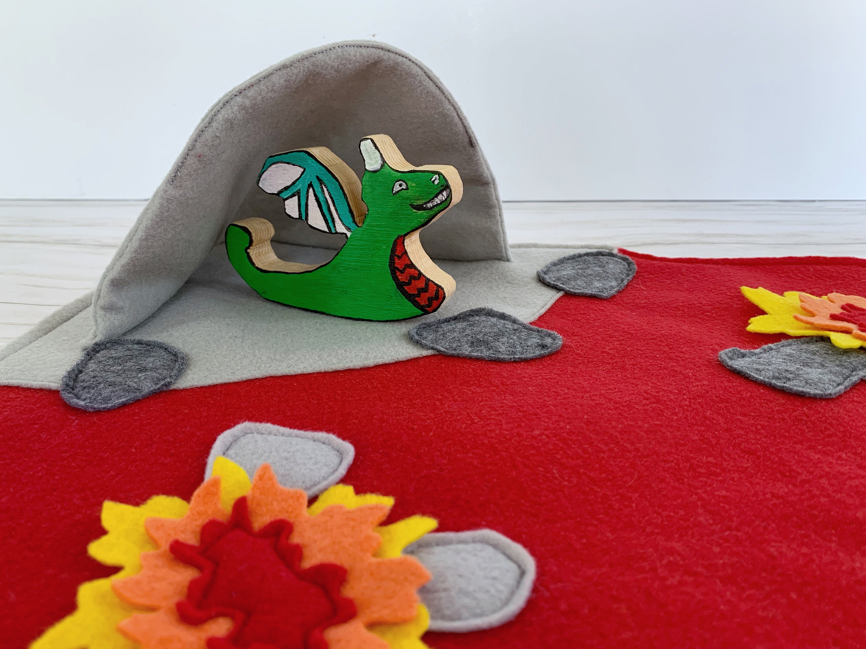 Fantasy Play Set, Lava, Playscape, Felt Play Mat, Felt Playmat, Eco ...